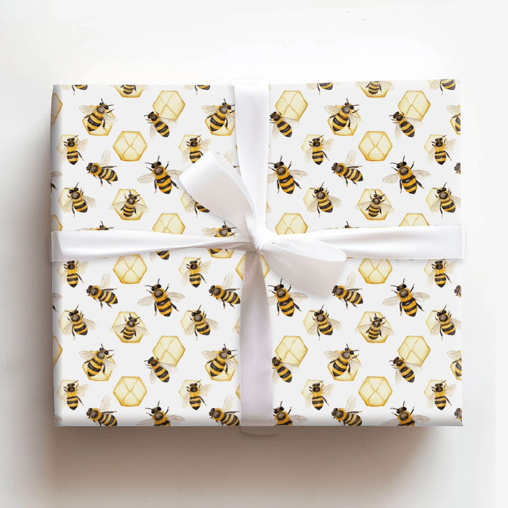Stinger Wrapping Paper: Bumblebee Bee Gift Wrap Wrapping Paper – Aspen ...