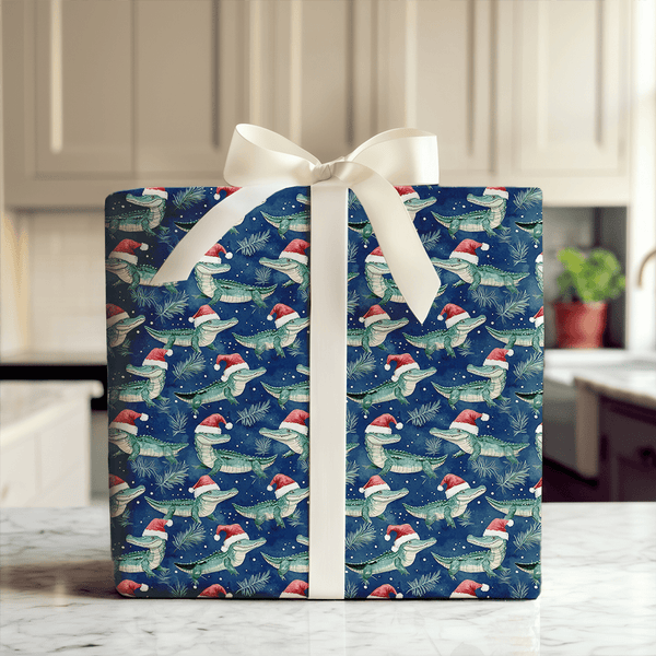 Gator Up North Wrapping Paper: Alligator Christmas Gift Wrap for Home ...