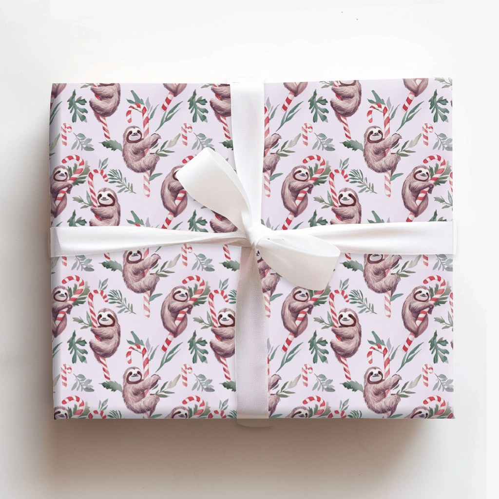 Jude Christmas Wrapping Paper: Sloth Animal Gift Wrap Wrapping Paper ...