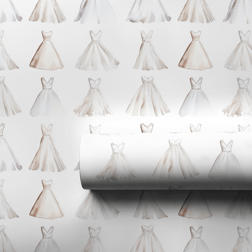 Genevieve Lux Wrapping Paper: Vintage Wedding Gift Wrap – Aspen & Arlo