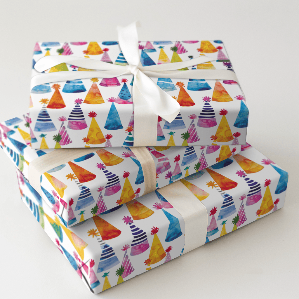 Hats Off Wrapping Paper: Birthday Gift Wrap – Aspen & Arlo