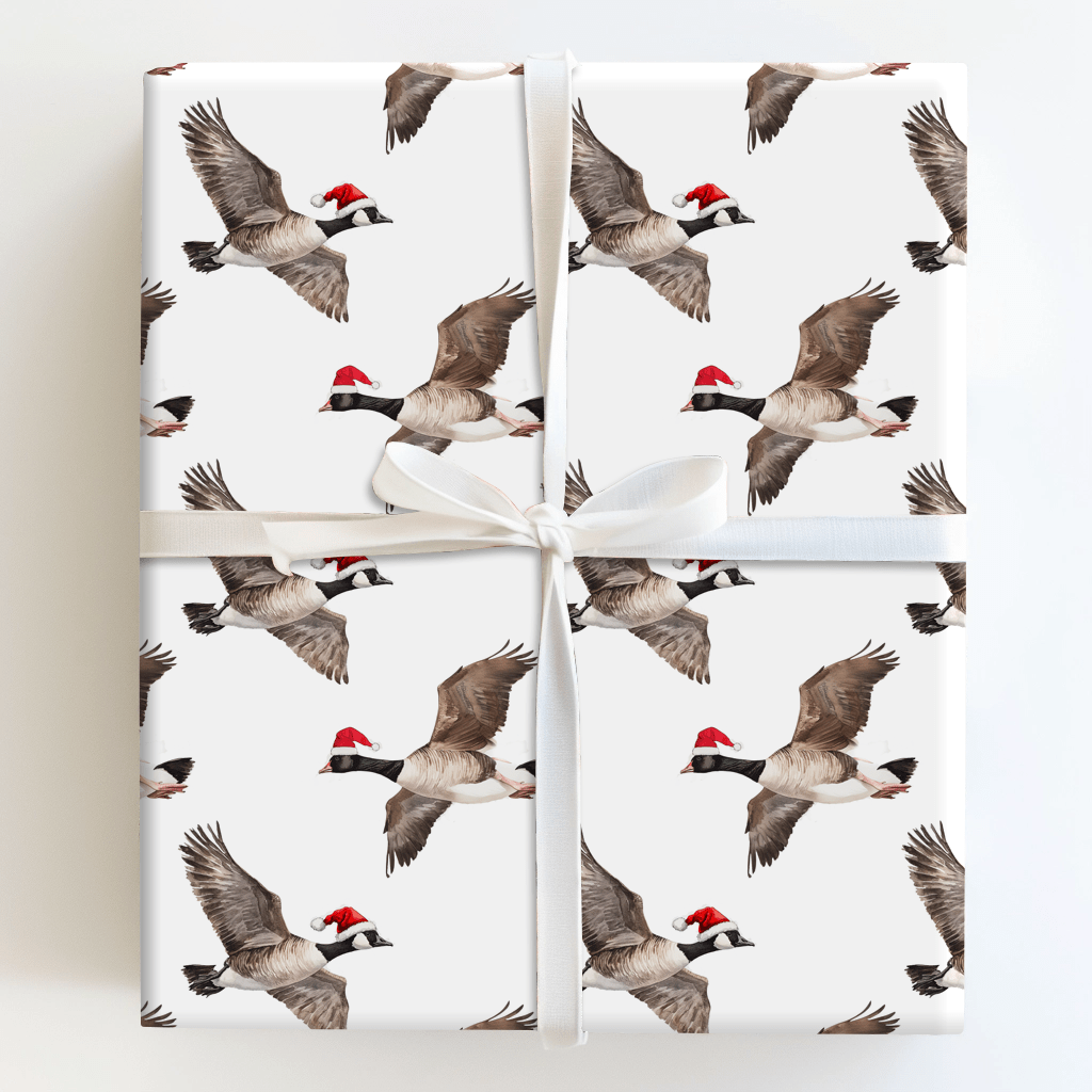 Canadian Christmas Wrapping Paper: Goose Gift Wrap Wrapping Paper ...