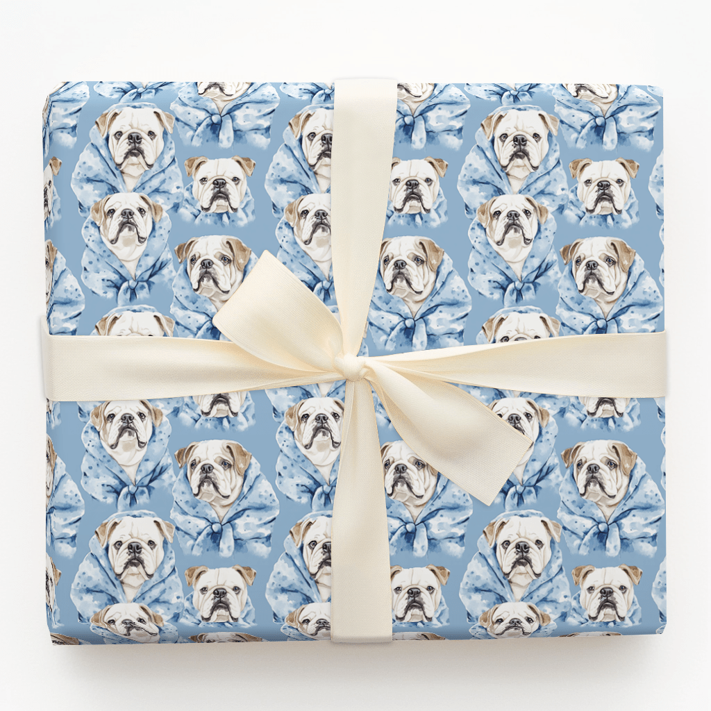 Spa Day with the Bulldogs Wrapping Paper: Bulldog Dog Gift Wrap – Page ...