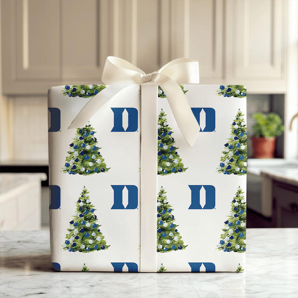 Blue Devil Christmas Tree Wrapping Paper – Aspen & Arlo Gift Wrap