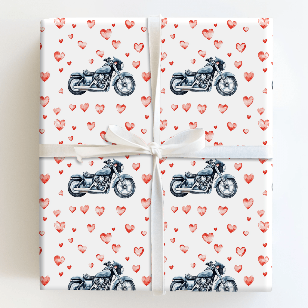 Hearts on the Finish Line Wrapping Paper: Valentine's Day Gift Wrap for ...