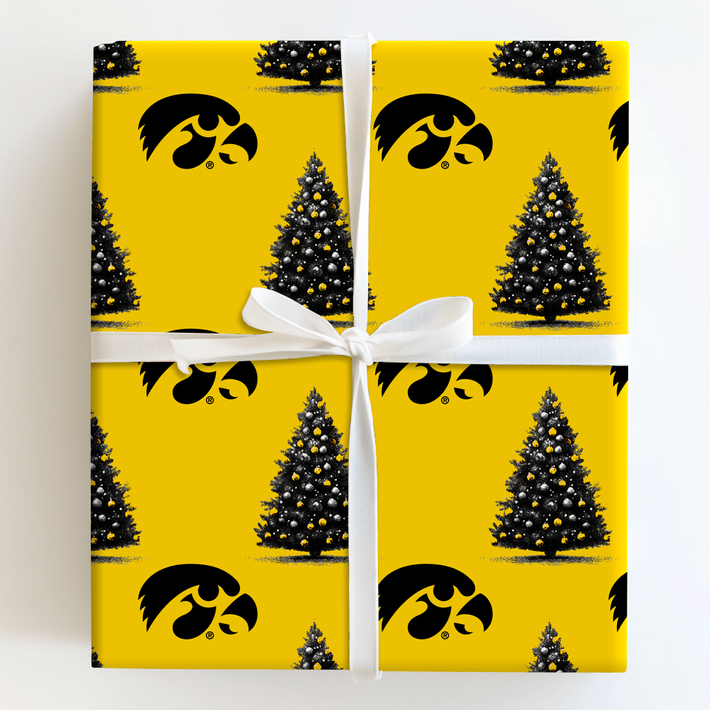 The Herky Pine Wrapping Paper: Iowa Hawkeyes Christmas Gift Wrap ...