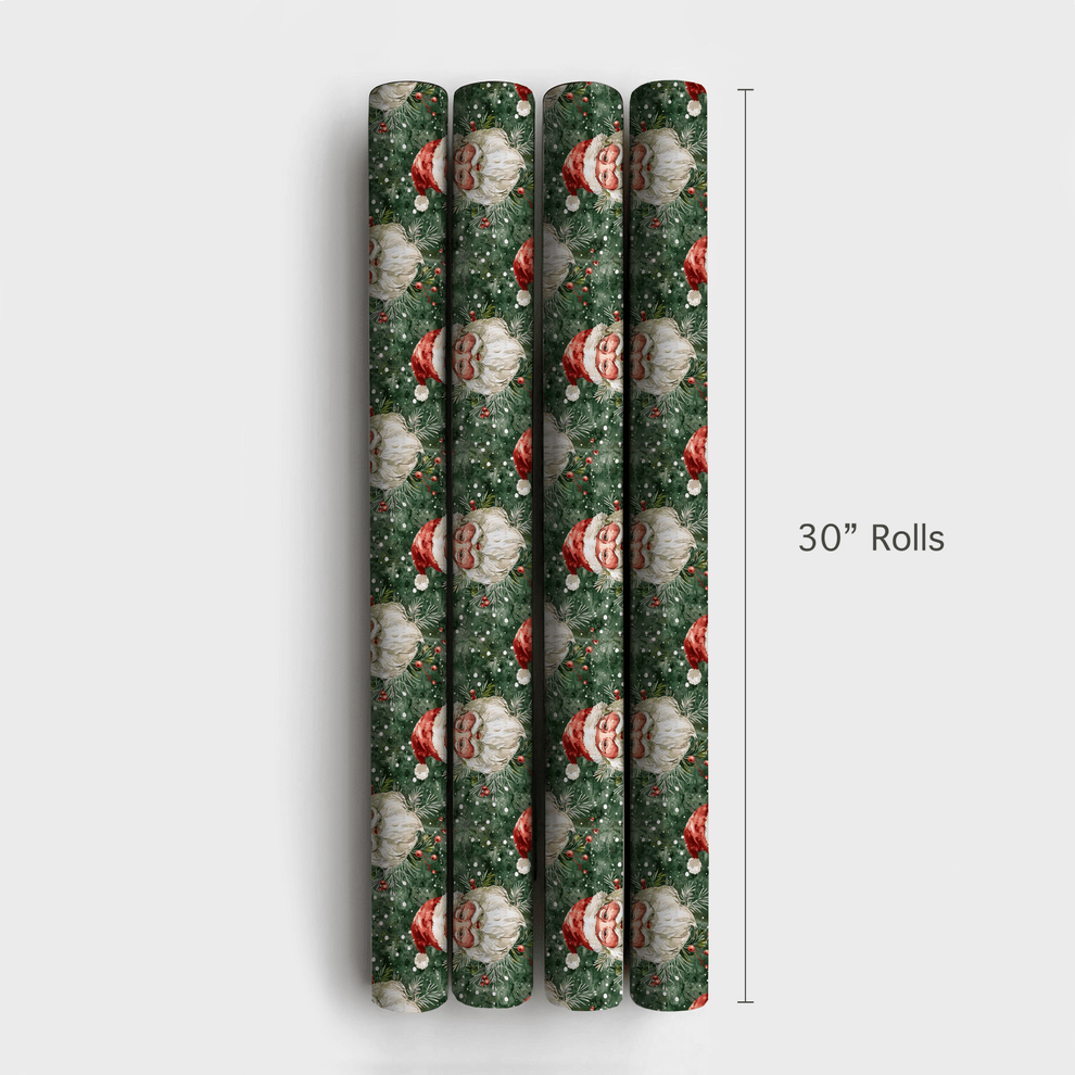 Pam's Santa Wrapping Paper: Christmas Santa Gift Wrap – Aspen & Arlo