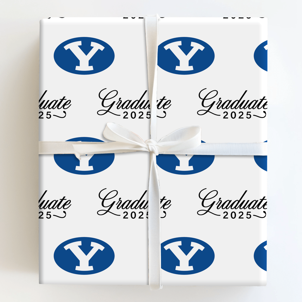 BYU Graduate Wrapping Paper: Collegiate Gift Wrap for BYU Fans Wrapping ...