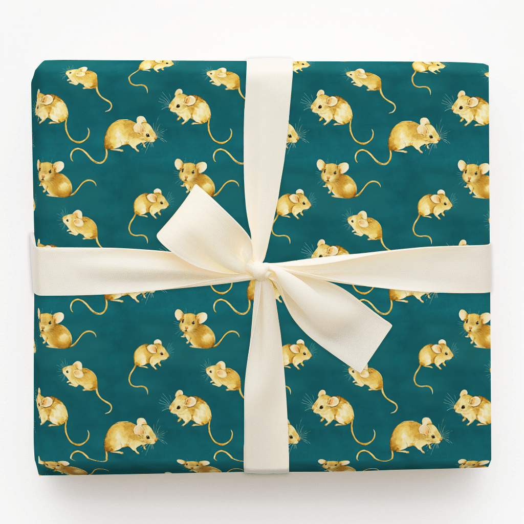 Massachusetts Mouse Wrapping Paper: Cute Mouse Gift Wrap – Aspen & Arlo
