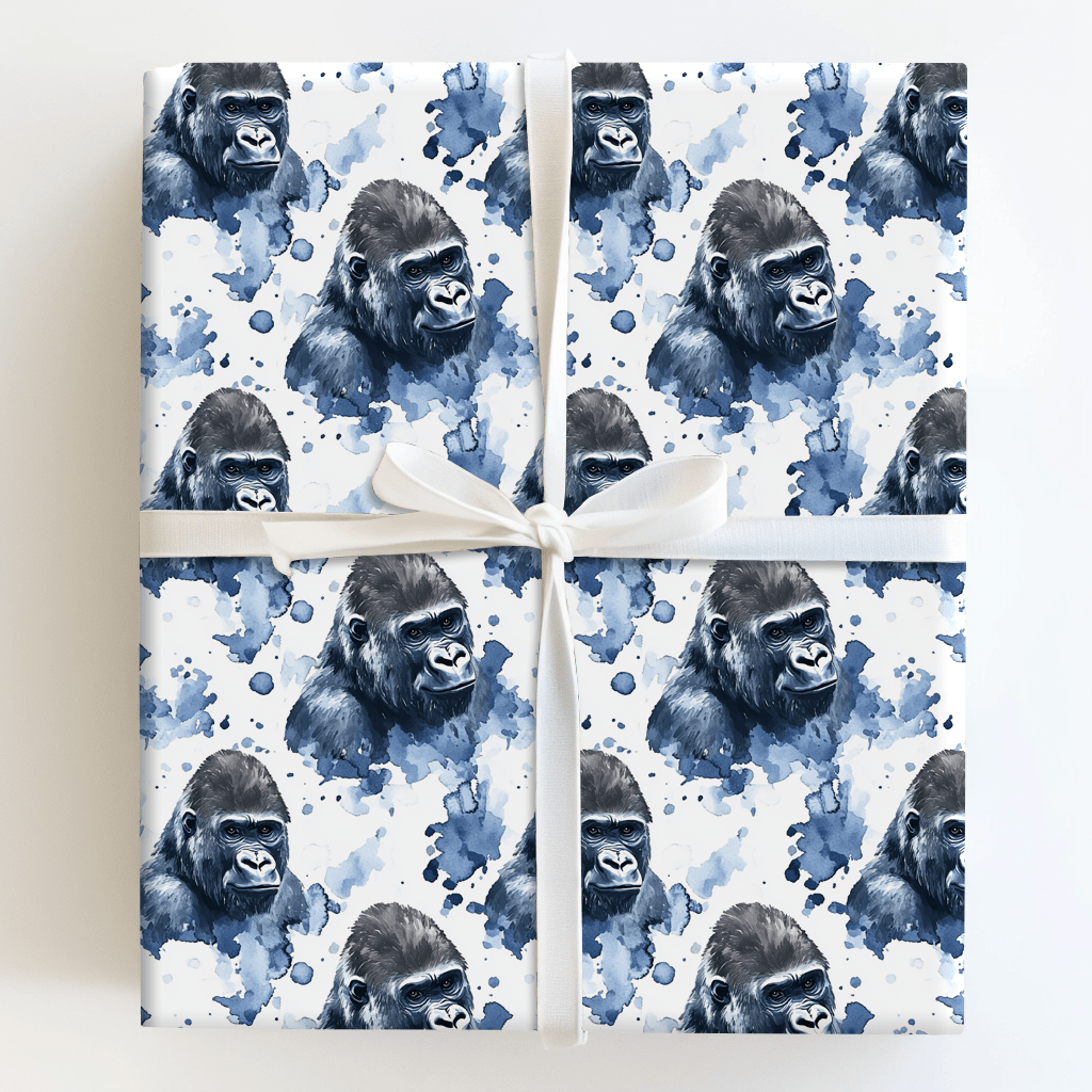 Totally Ape Over This Party Wrapping Paper: Gorilla Birthday Gift Wrap ...