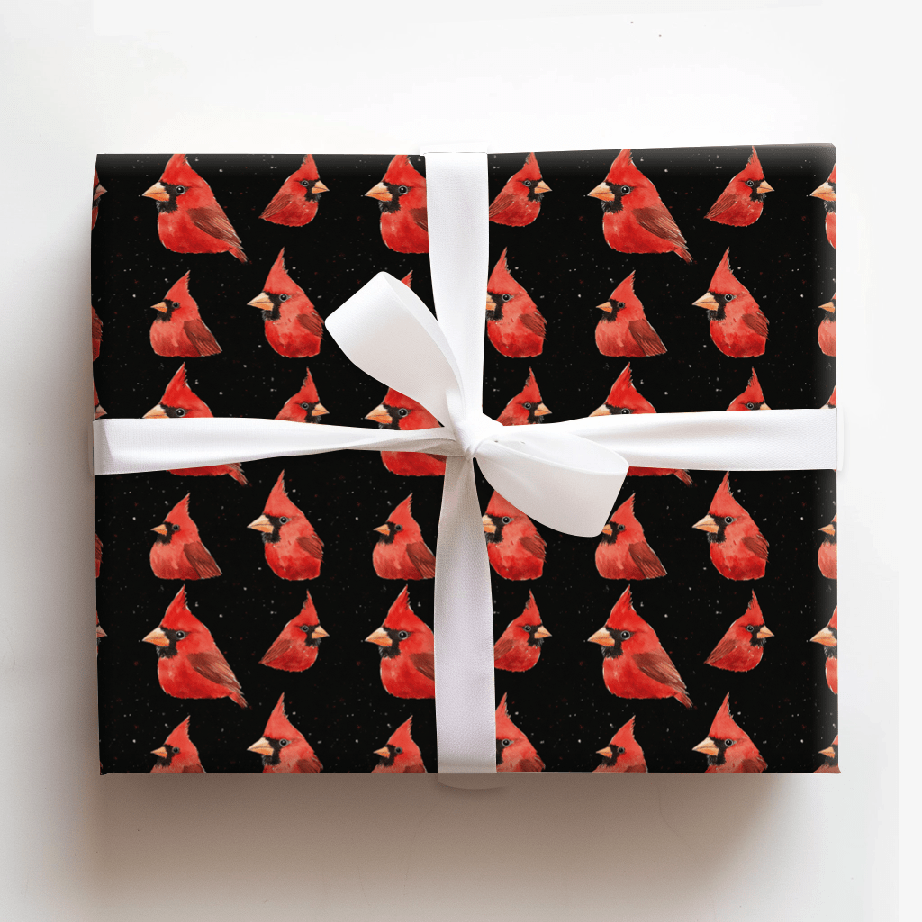 Let's Go Cardinals Wrapping Paper: Cardinal Bird Gift Wrap – Aspen & Arlo