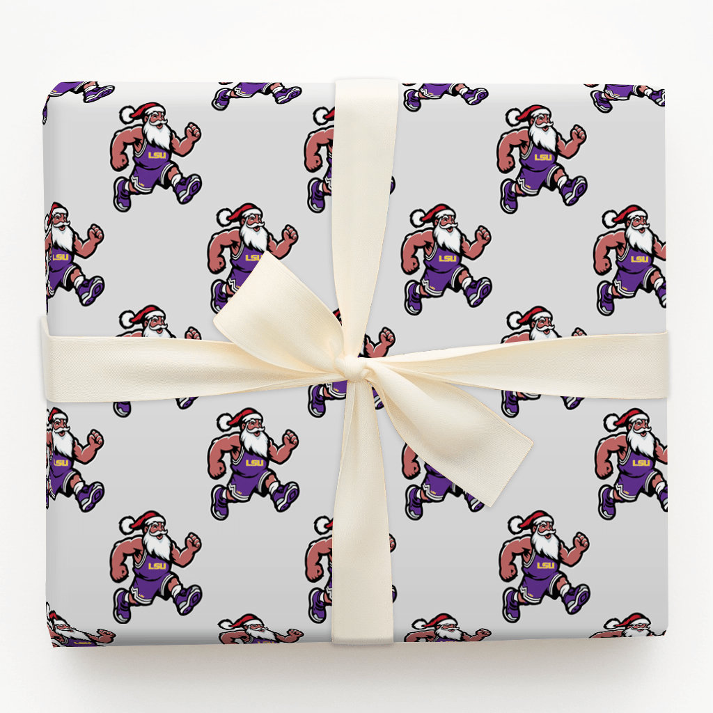 Deck the Court – Tiger Style Wrapping Paper: LSU Christmas Gift Wrap ...