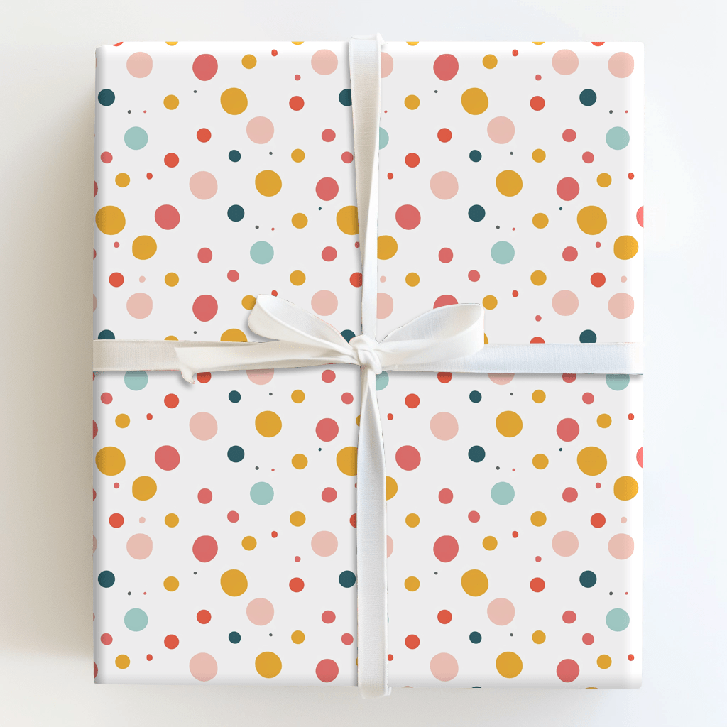 Dot on Dot Wrapping Paper: Polka Dot Birthday Gift Wrap – Aspen & Arlo