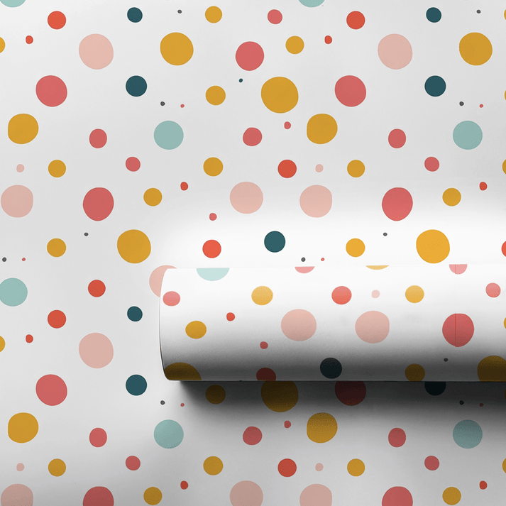 Dot on Dot Wrapping Paper: Polka Dot Birthday Gift Wrap – Aspen & Arlo