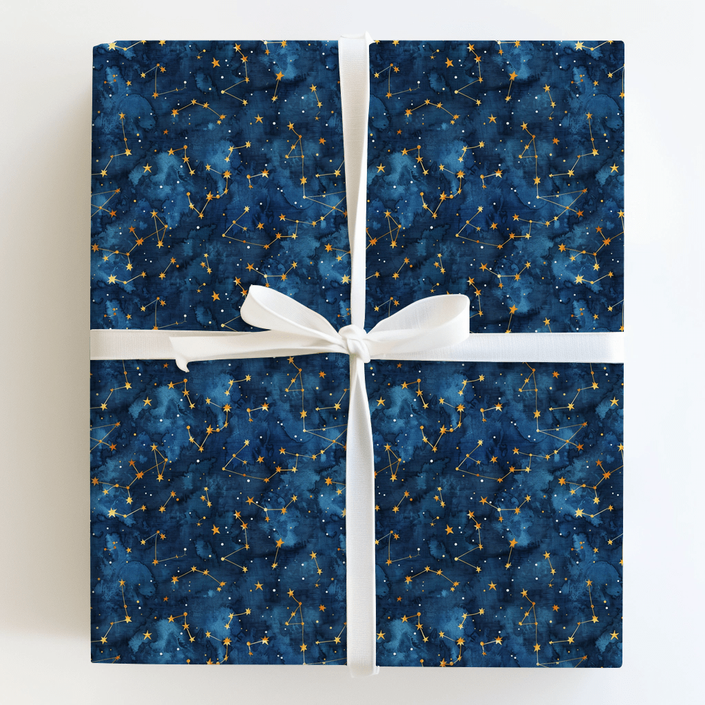 Curious Constellations Wrapping Paper: Space Gift Wrap – Aspen & Arlo