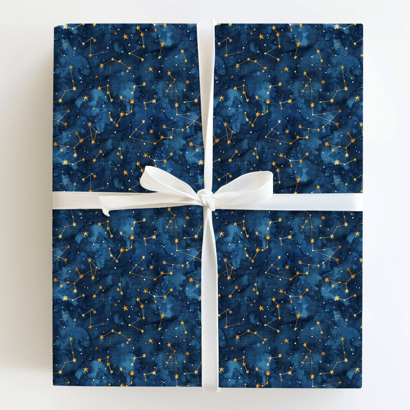 Curious Constellations Wrapping Paper: Space Gift Wrap – Aspen & Arlo