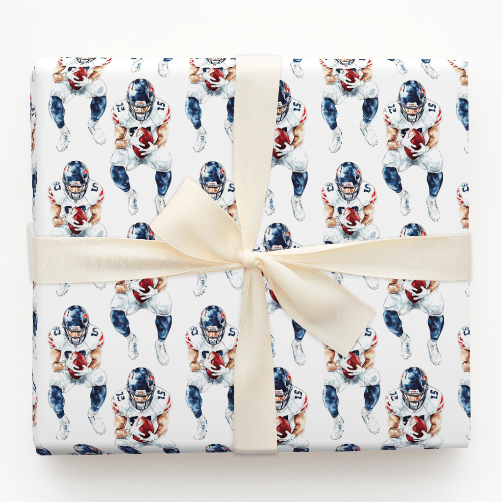 Sack Me Wrapping Paper: Football Boy Gift Wrap – Aspen & Arlo