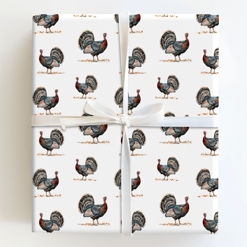 Wild Leap Wrapping Paper: Turkey Gift Wrap Wrapping Paper – Aspen ...