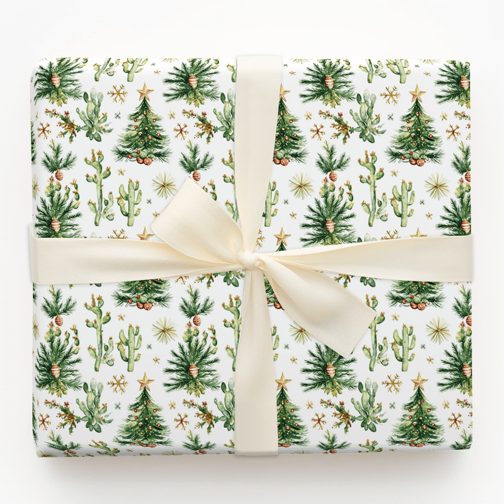 Canyon Christmas Wrapping Paper: Desert Cactus Gift Wrap Wrapping Paper ...