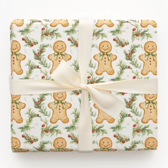 Gingerbread Joy Wrapping Paper: Christmas Gingerbread Gift Wrap – Aspen ...