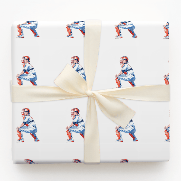 Hey Catch Wrapping Paper: Baseball Sports Gift Wrap Wrapping Paper ...