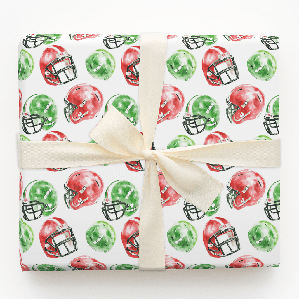 Holiday Kickoff Wrapping Paper: Christmas Football Gift Wrap Wrapping ...