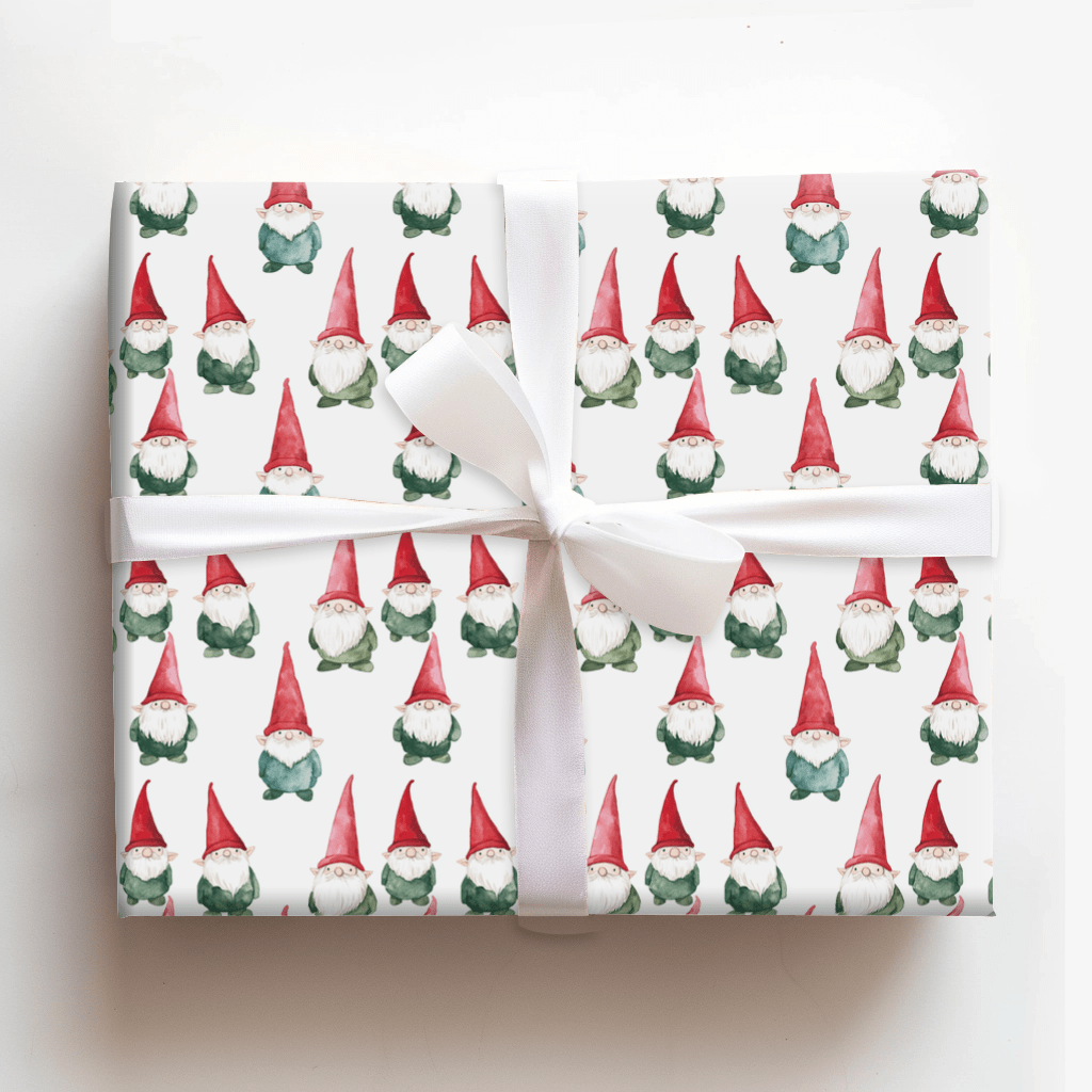 Master Gnome Wrapping Paper: Christmas Gnome Gift Wrap – Aspen & Arlo
