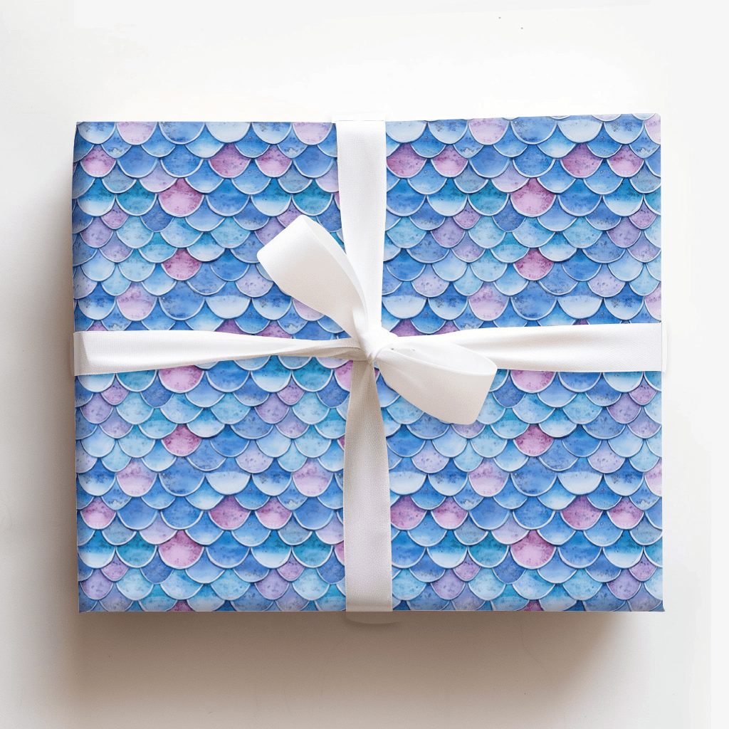Mermaid Moonlight Wrapping Paper: Mermaid Beach Gift Wrap – Aspen & Arlo