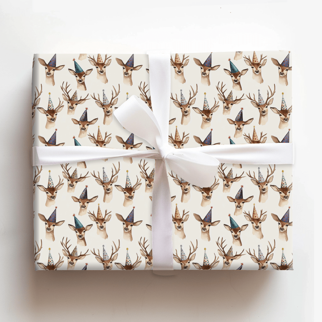 Party Fawn Wrapping Paper: Deer Animal Gift Wrap – Aspen & Arlo