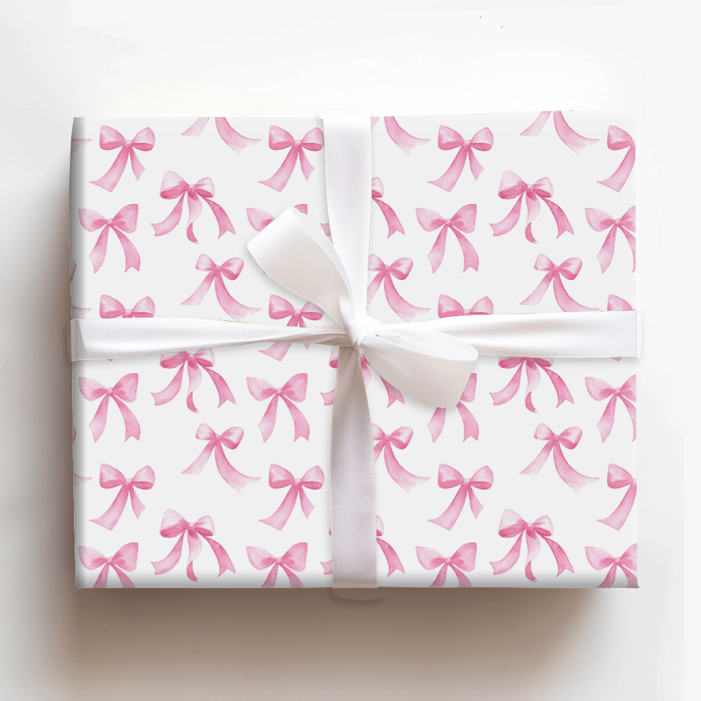 Pink Knot Wrapping Paper: Elegant Bachelorette Gift Wrap – Aspen & Arlo