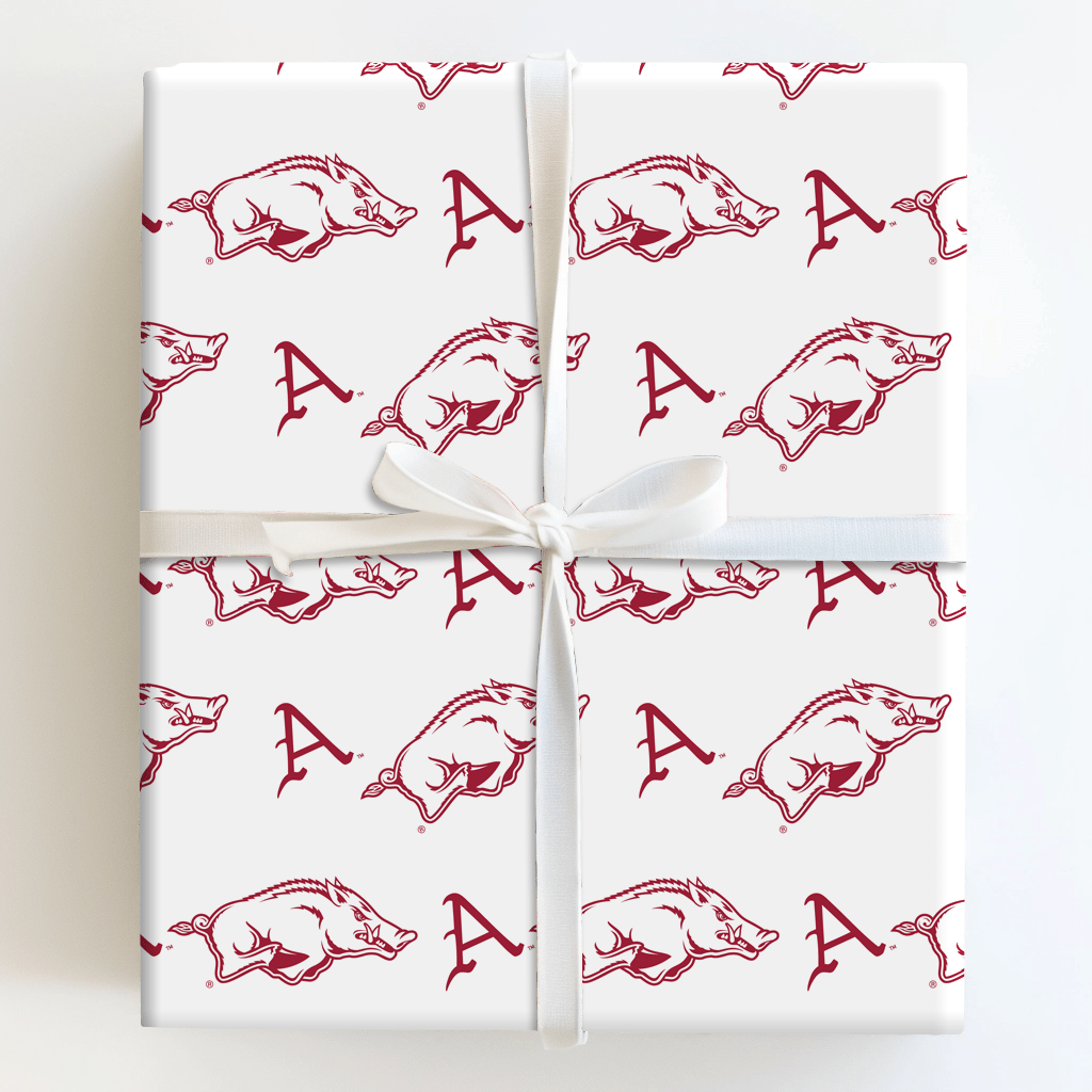 Running Baseball Wrapping Paper: Arkansas Collegiate Gift Wrap – Aspen ...