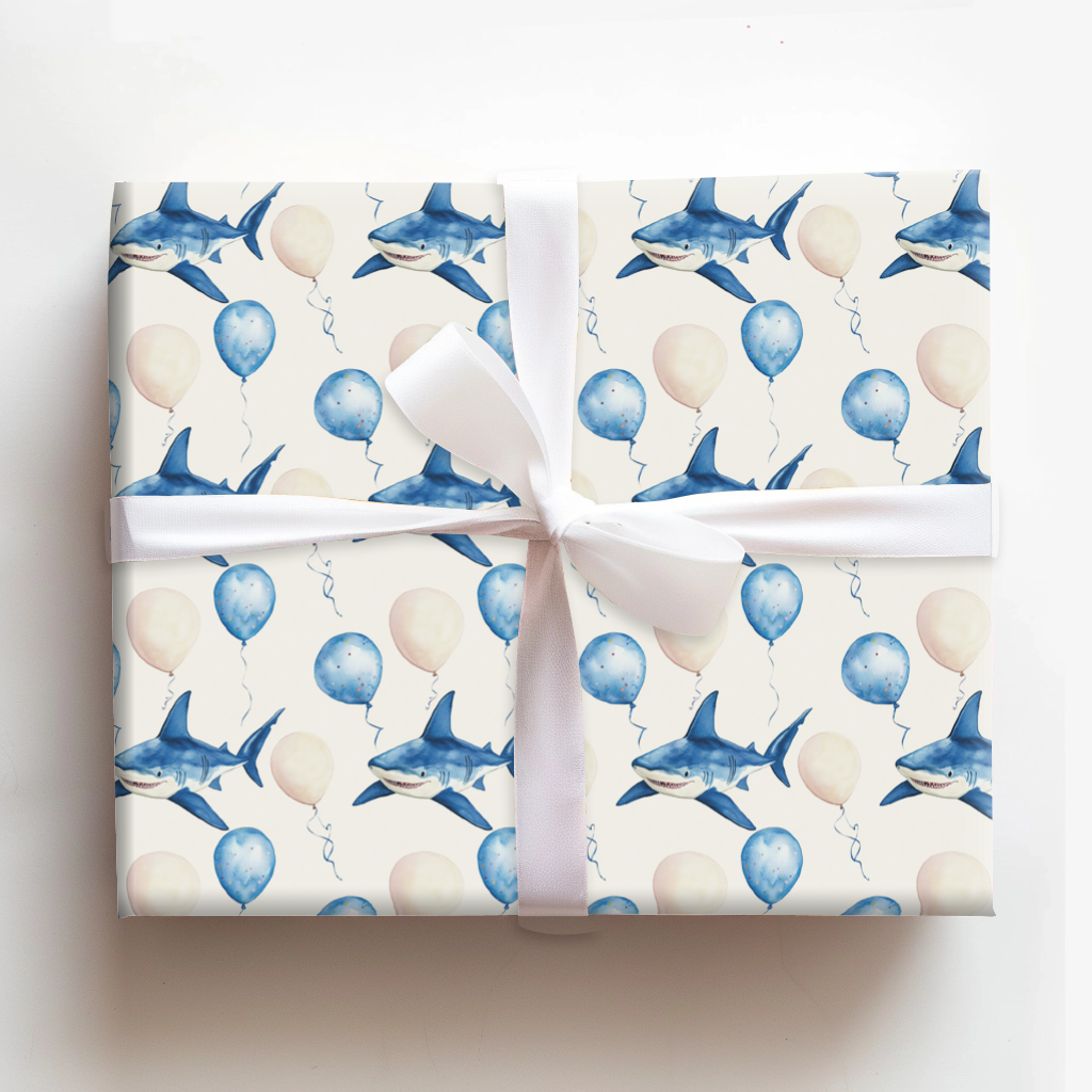 Sharkinfested Fun Ahead Ream Wrapping Paper – Aspen & Arlo Gift Wrap