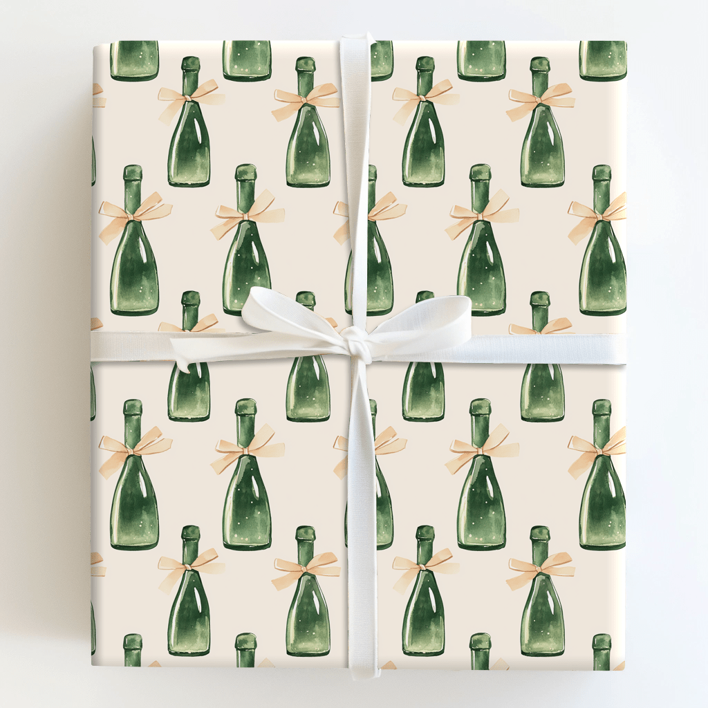 Spritz Wrapping Paper: Pink Champagne Gift Wrap for Weddings and ...