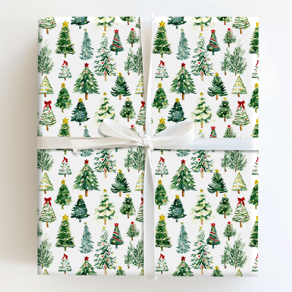 Star Light Bright Wrapping Paper: Christmas Tree Gift Wrap Wrapping ...