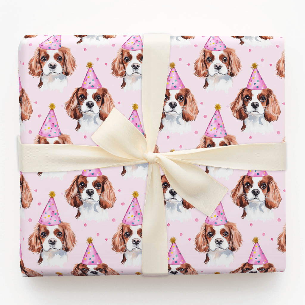 The Ruby Reign Wrapping Paper: Cavalier King Charles Dog Gift Wrap ...