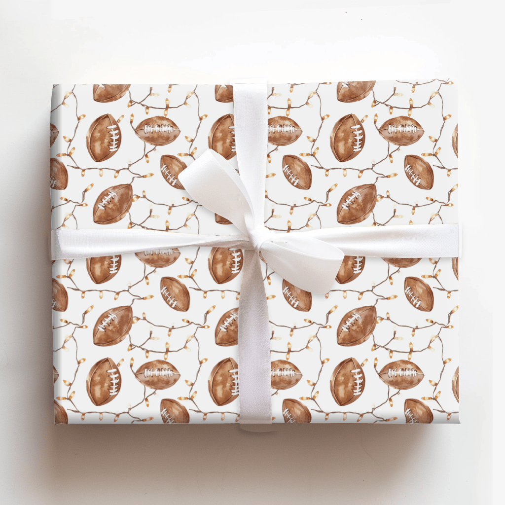 Touchdown Tinsel Wrapping Paper: Football Christmas Gift Wrap – Aspen ...