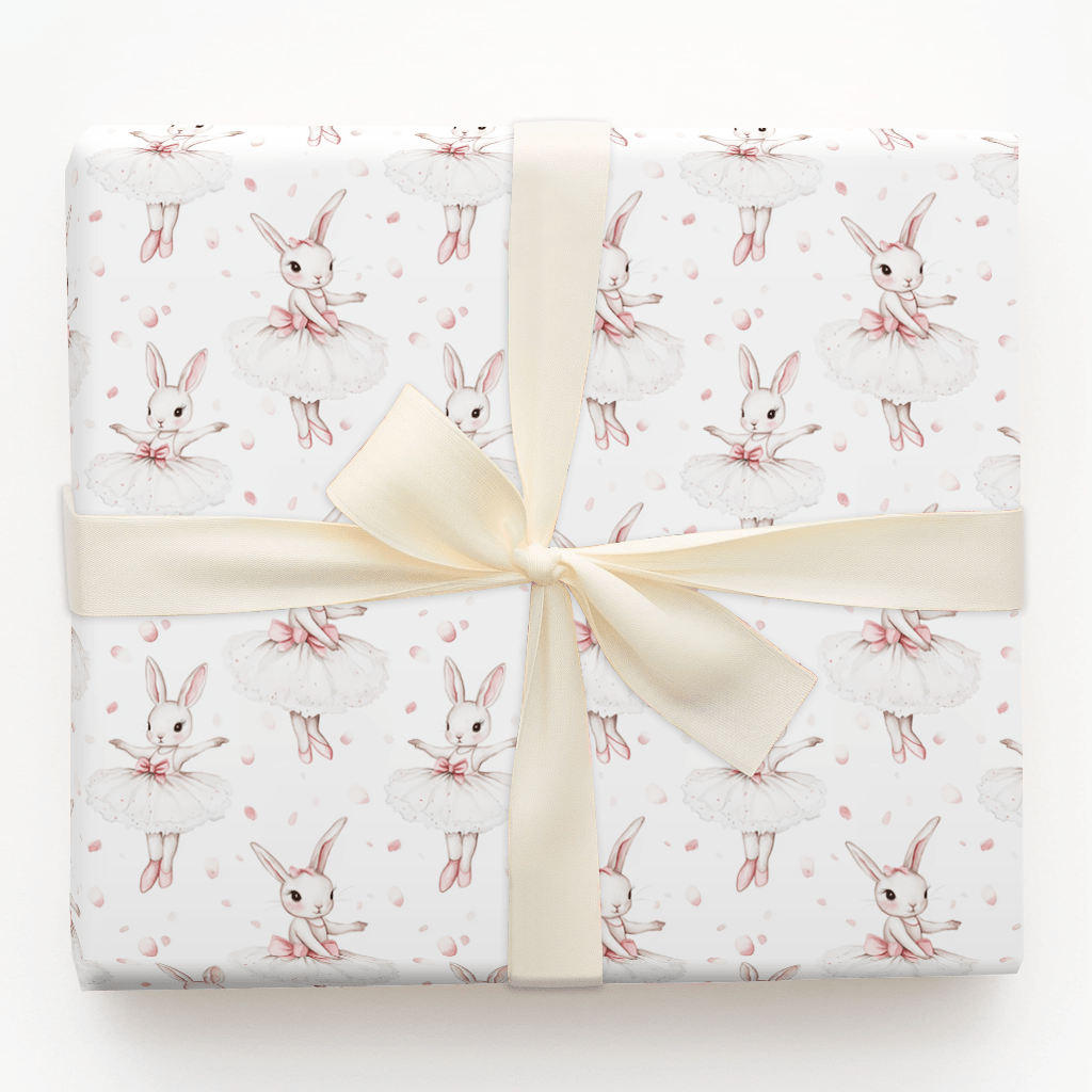 Twirl and Hop Wrapping Paper: Ballet Bunny Gift Wrap – Aspen & Arlo