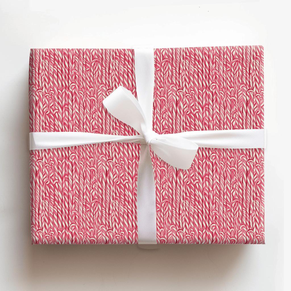 Winter Ribbon Wrapping Paper: Candy Cane Christmas Gift Wrap – Page ...