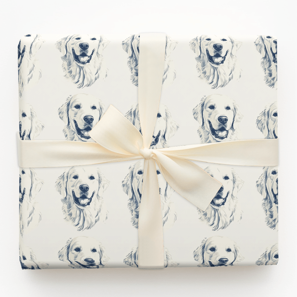 Butterscotch Bliss Wrapping Paper: Golden Retriever Dog Gift Wrap ...