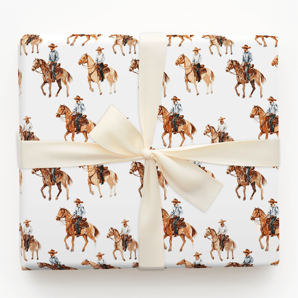 Frontier Ranch Wrapping Paper: Western Horse Gift Wrap – Aspen & Arlo