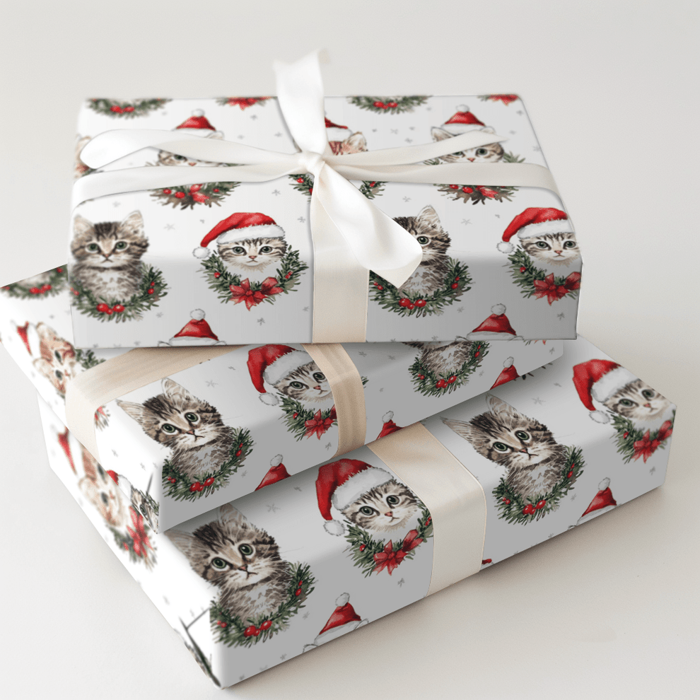 Belle & Whisker Wrapping Paper: Cat Christmas Gift Wrap – Aspen & Arlo