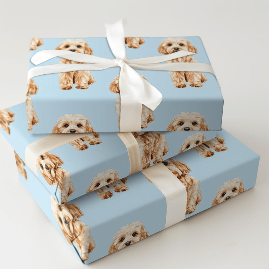 Cava Nother Wrapping Paper: Cavapoo Dog Gift Wrap Wrapping Paper ...