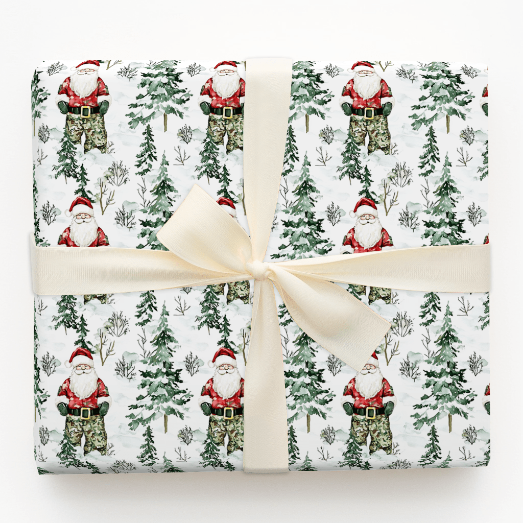 Sleepy Hunter Wrapping Paper: Camo Hunting Gift Wrap Wrapping Paper ...