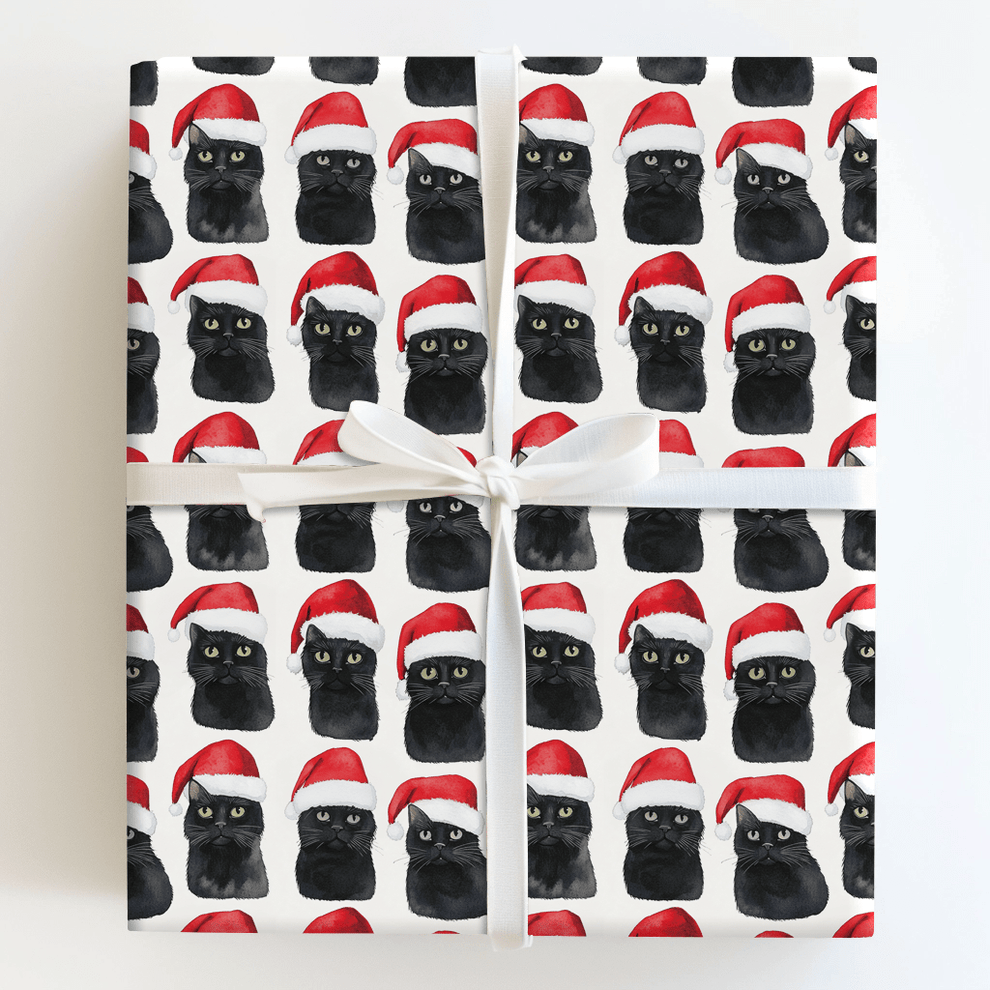 Christmas Void Wrapping Paper: Black Cat Gift Wrap – Aspen & Arlo