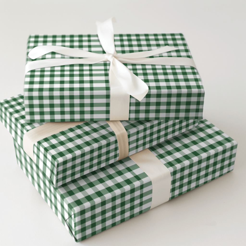 Huntergreen Plaid Wrapping Paper: Christmas Plaid Gift Wrap – Aspen & Arlo