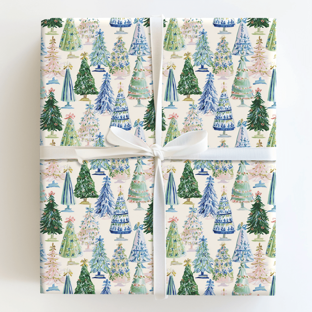 Icy Christmas Wrapping Paper: Whimsical Green Santa Gift Wrap – Aspen ...