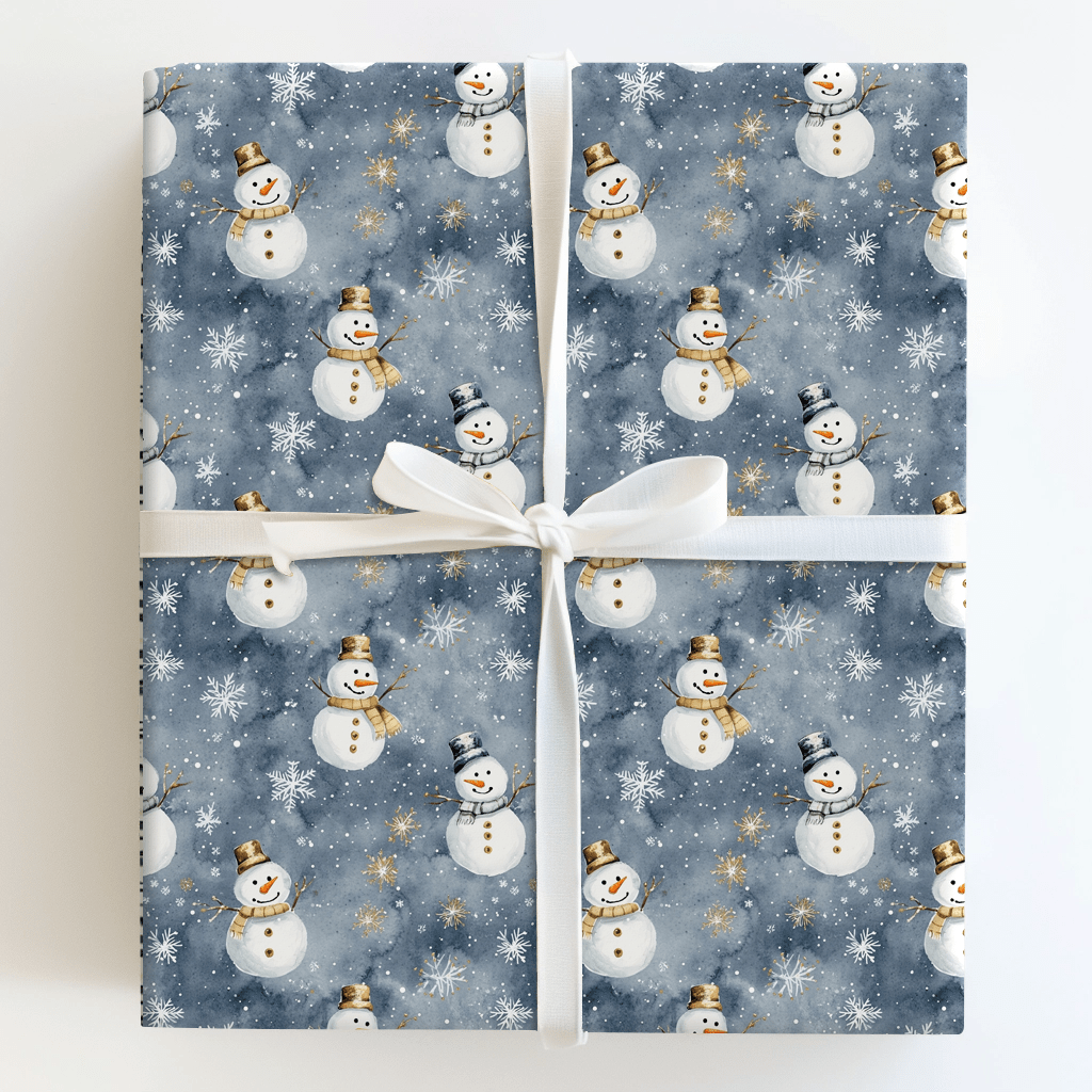 Snow Better Way Wrapping Paper: Snowman Christmas Gift Wrap – Aspen & Arlo
